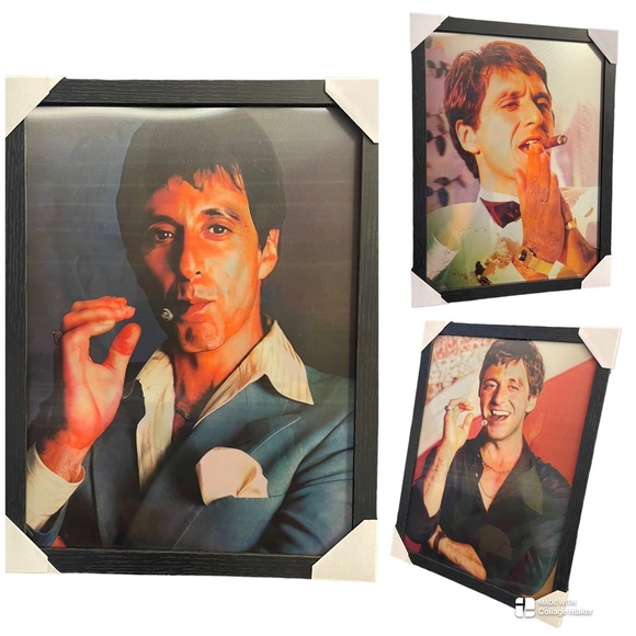 Art | New Scarface Framed 3d Lenticular Poster Picture | Poshmark